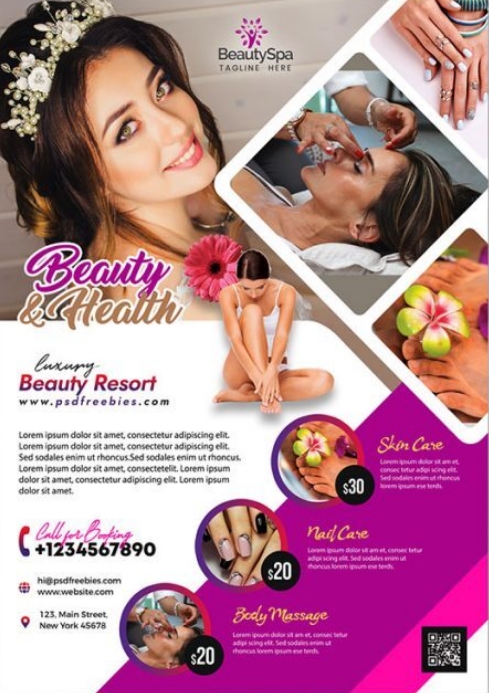 Beauty Spa Hair Salon Flyer Template | PosterMyWall