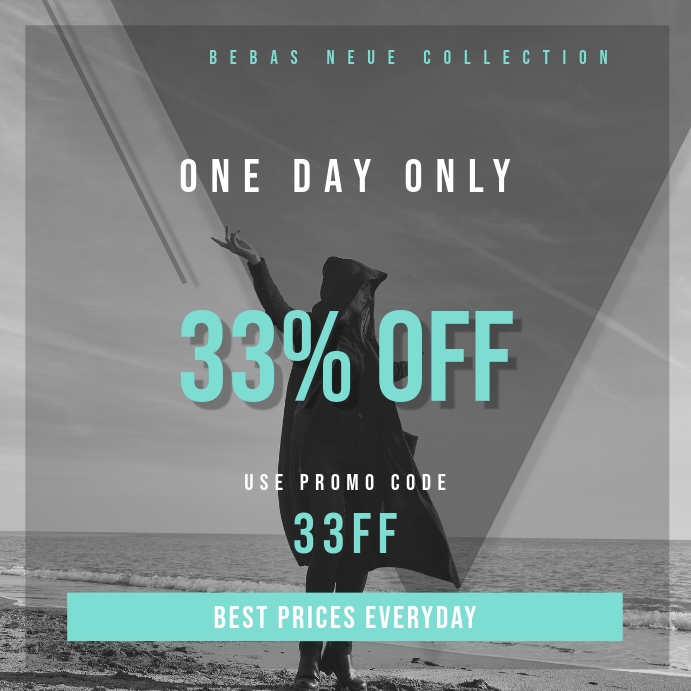 Bebas Neue Instagram Promo Banner Template | PosterMyWall