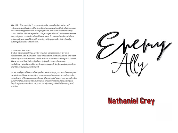Book cover ENEMY ALLY by Nathaniele Grey | PosterMyWall
