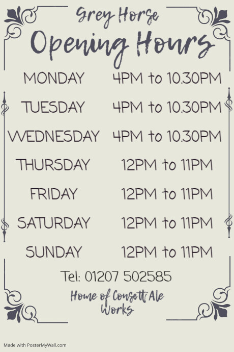Copy of Business Opening Hours Poster Template | PosterMyWall