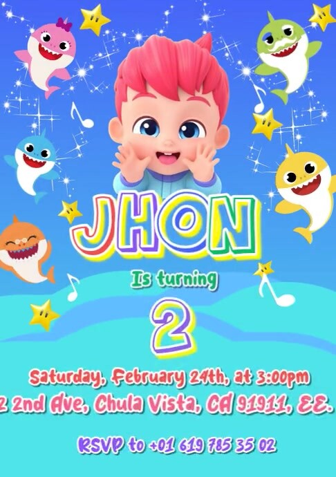 Bebefinn invitation invitación de bebefinn Template | PosterMyWall