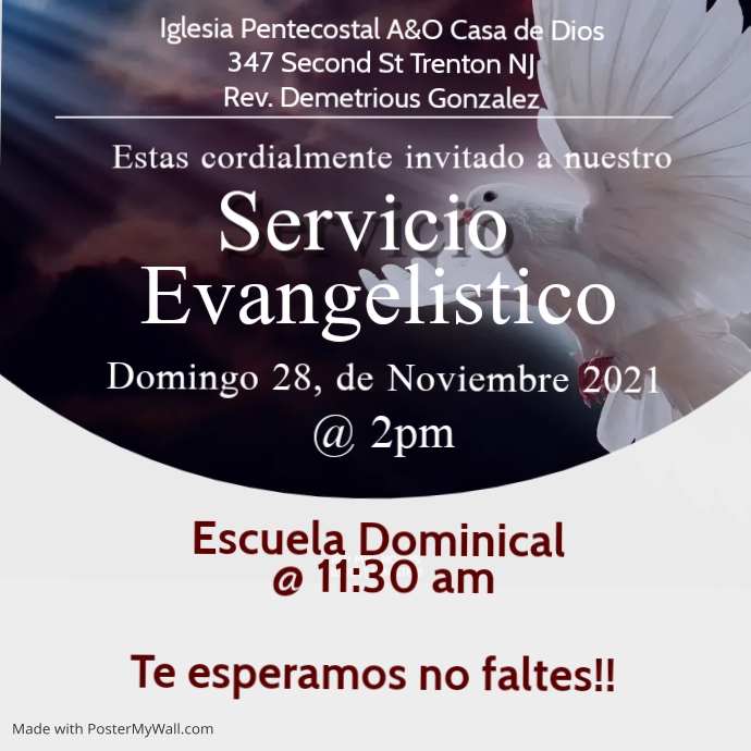 Copy of pentecostal sunday flyer design | PosterMyWall