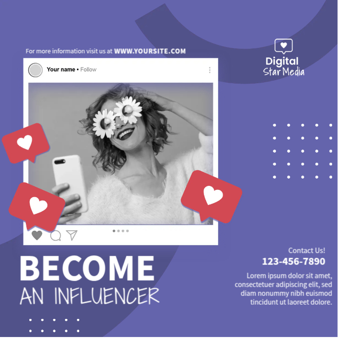 Become Influencer Template | PosterMyWall