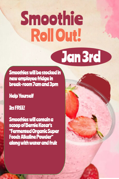 Maroon And Pink Watercolor Drink Promotion | PosterMyWall