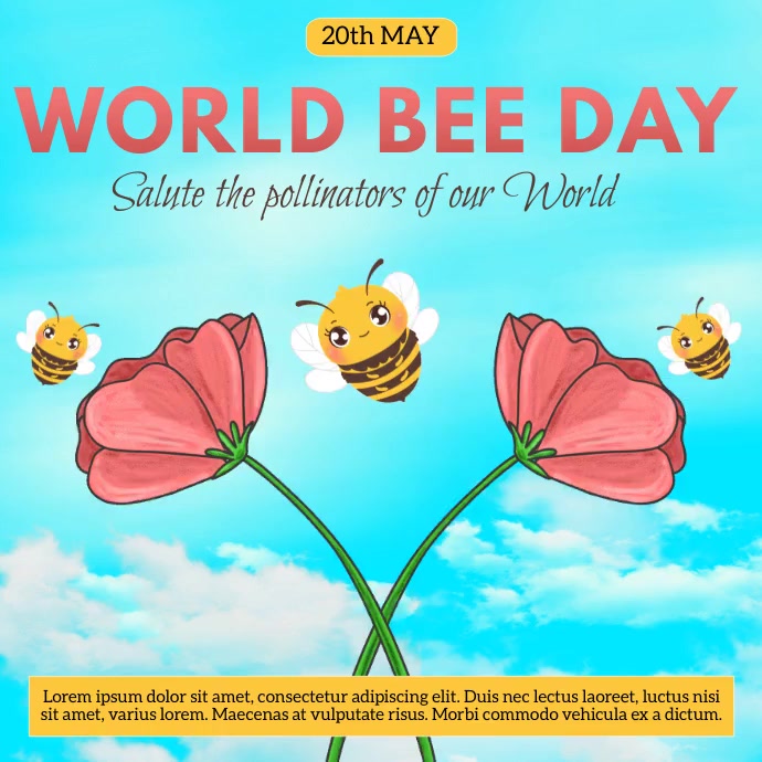 Copy of Bee Day, World Bee Day | PosterMyWall