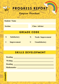 Free Preschool Report Card Template | PosterMyWall