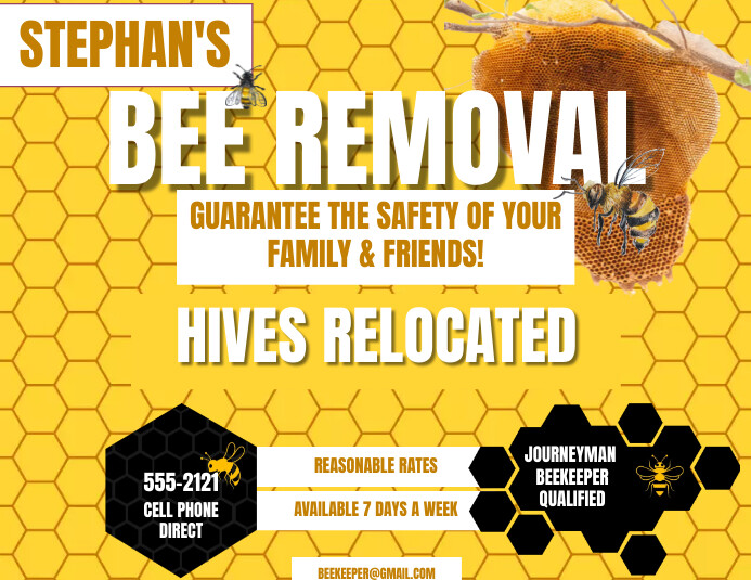BEE REMOVAL Template | PosterMyWall