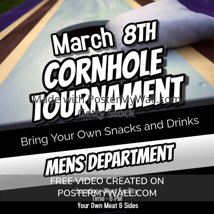 CORNHOLE EVENT AD VIDEO TEMPLATE | PosterMyWall