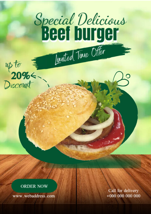 Copy of Beef Burger Ads | PosterMyWall