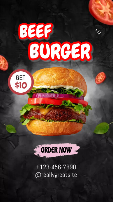 Beef Burger Template | PosterMyWall