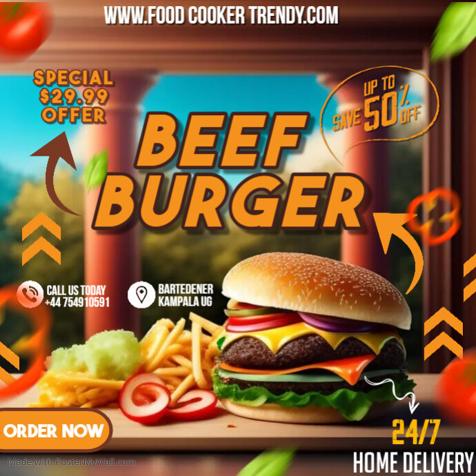 beef burger Template | PosterMyWall