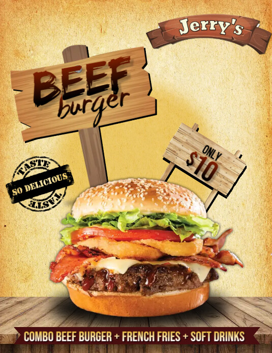 Copy of Beef Burger Flyer | PosterMyWall