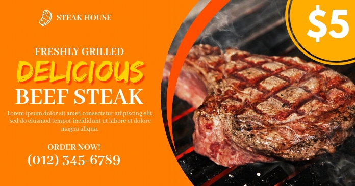 Beef Steak Ad Template | PosterMyWall