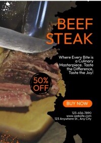 Exclusive Steak Ads Template | PosterMyWall