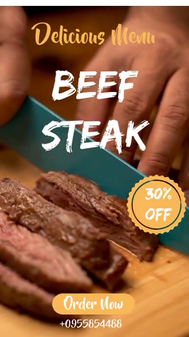 Beef steak Template | PosterMyWall