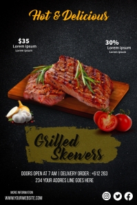 Steak House Menu Poster Template | PosterMyWall