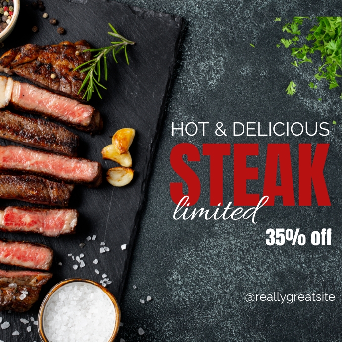 Beef steak flyers Template | PosterMyWall