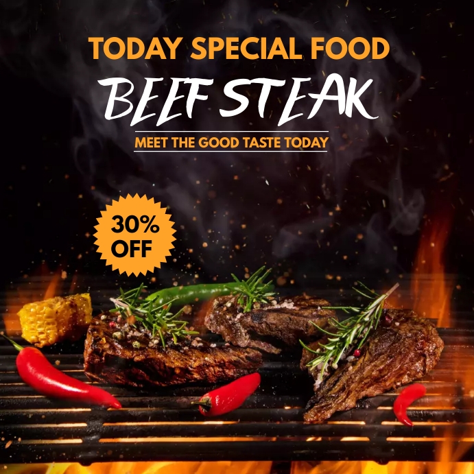 BEEF STEAK TEMPLATE | PosterMyWall