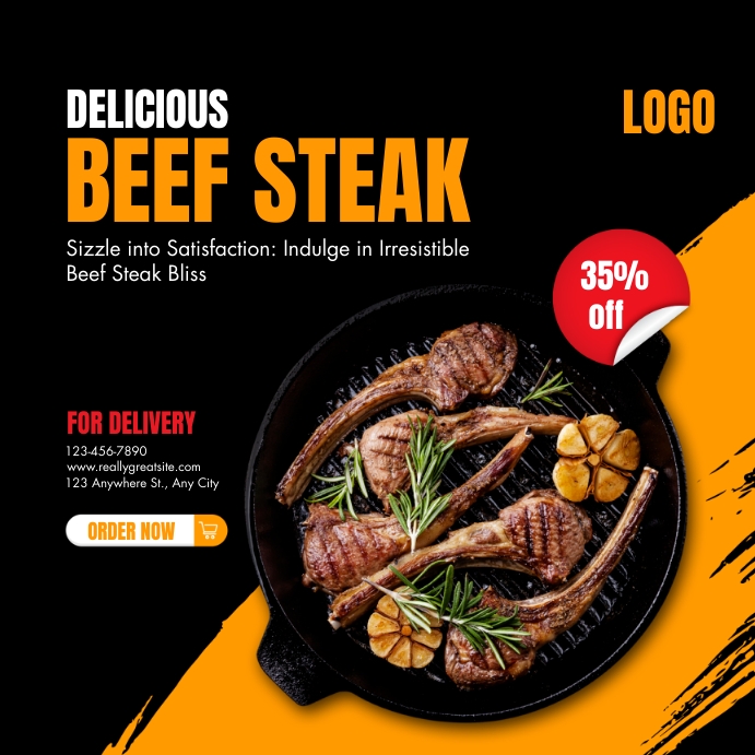 BEEF STEAK TEMPLATE | PosterMyWall