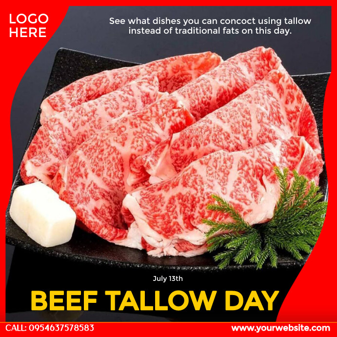 Beef Tallow Day Template | PosterMyWall