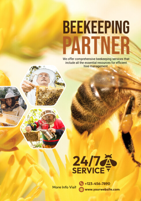 Plantilla de Beekeeping Partner Flyer Template | PosterMyWall