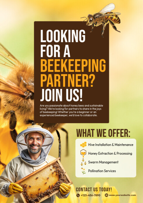 Copy of Beekeeping Service Flyer | PosterMyWall