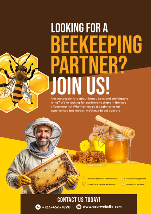Copy of Beekeeping Service Flyer | PosterMyWall