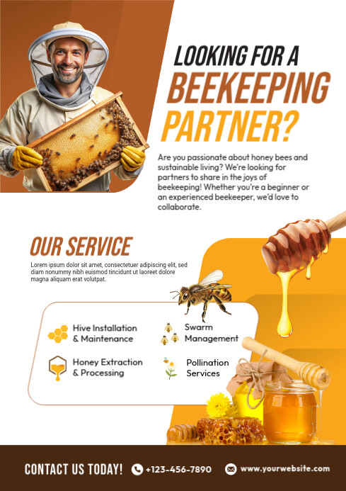 Copy of Beekeeping Service Flyer | PosterMyWall