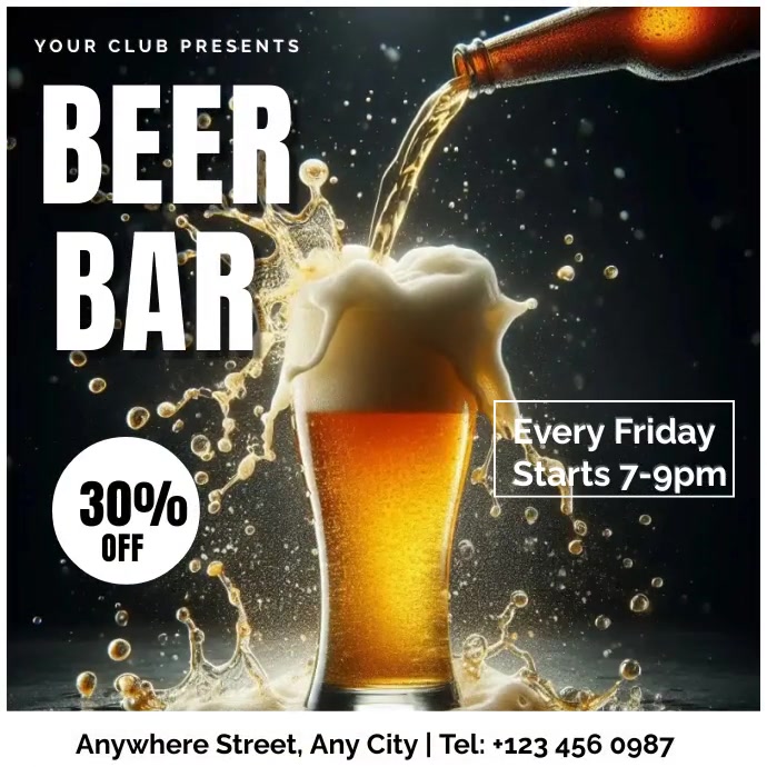 Beer Bar Flyer Template | PosterMyWall
