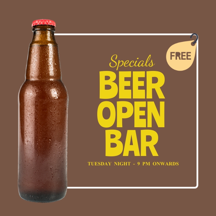 BEER BAR TEMPLATE | PosterMyWall