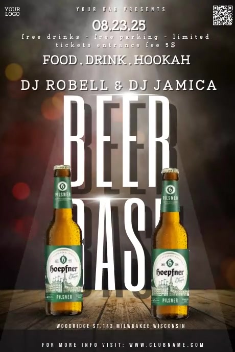 Beer Bash Night Party ads Template | PosterMyWall