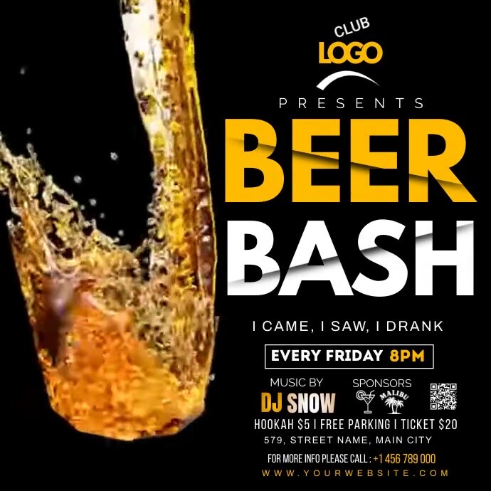 BEER BASH PARTY FLYER TEMPLATE | PosterMyWall