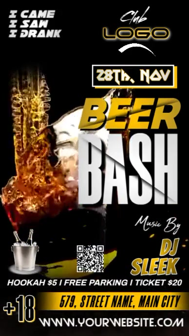 Copy of BEER BASH PARTY FLYER TEMPLATE POSTER | PosterMyWall