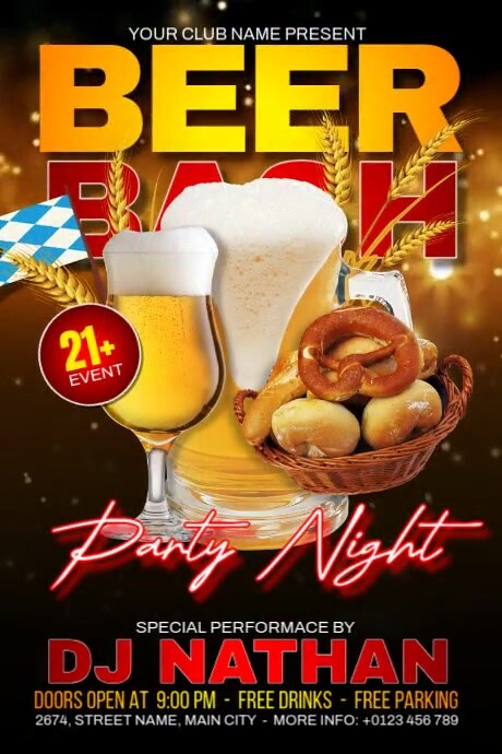 Plantilla de Beer Bash Party Night | PosterMyWall