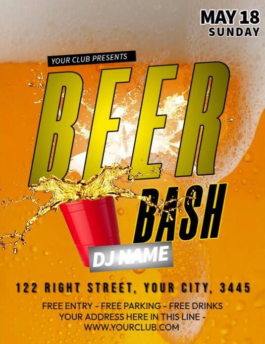 Beer Bash Party Template | PosterMyWall