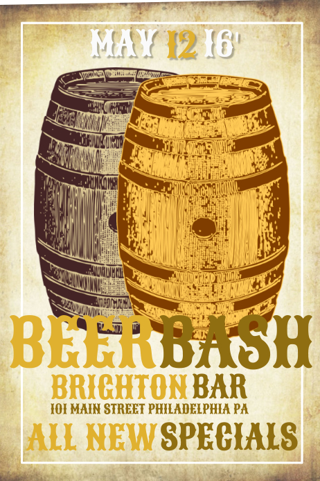 Beer Bash Template | PosterMyWall