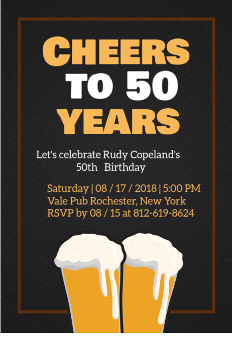 Beer Birthday Party Beer Invitation Template | PosterMyWall