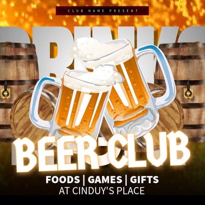Plantilla de Beer Club Night | PosterMyWall