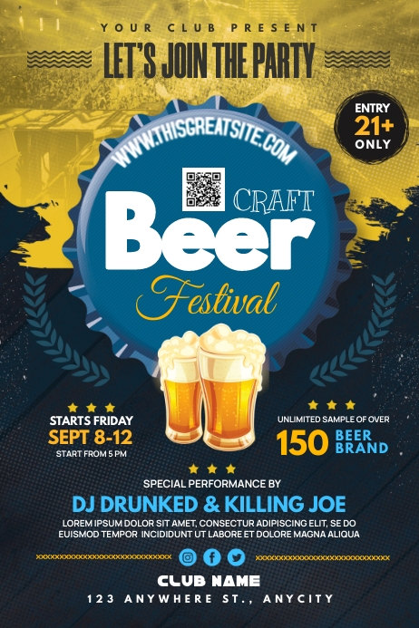 Beer Craft Festival Template | PosterMyWall