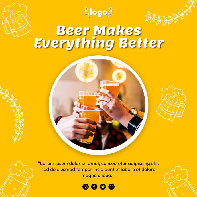 Beer Day Ads Template | PosterMyWall