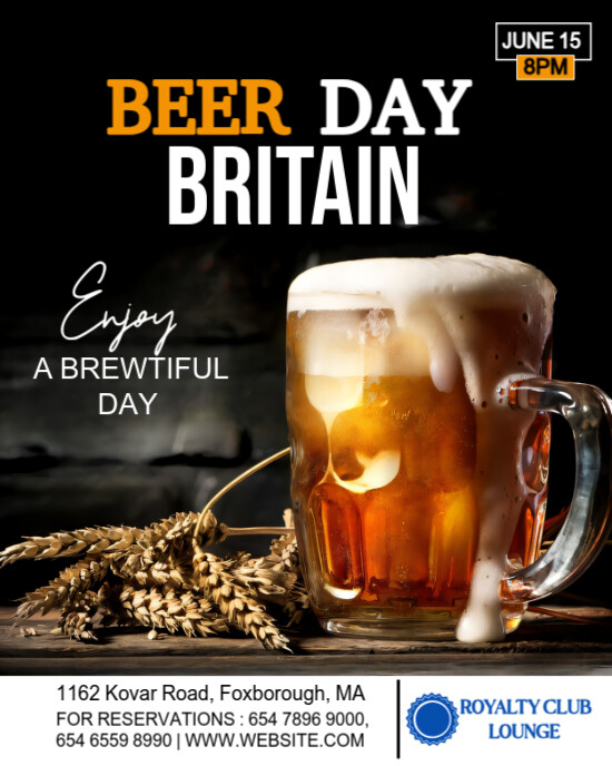 Beer day Britain Template | PosterMyWall