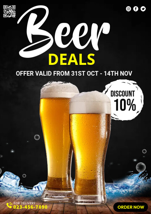 Beer Deals Offer Template | PosterMyWall