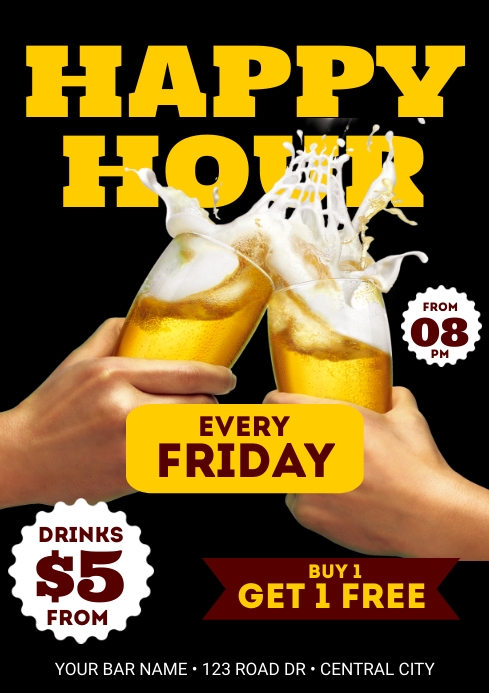 Plantilla de Beer Drinks Ads | PosterMyWall