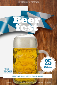 Beer Fest Poster Flyer Template | PosterMyWall