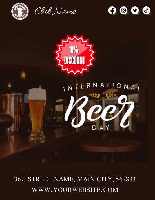 Plantilla de Beer Flyer | PosterMyWall