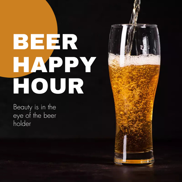Modèle BEER HAPPY HOUr BAR TEMPLATE | PosterMyWall