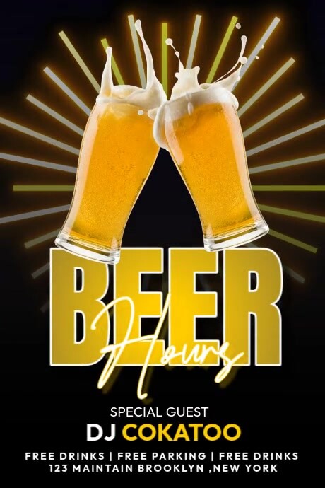 Beer Hours ️ Template | PosterMyWall
