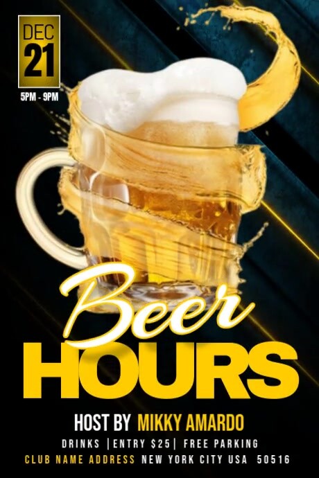 Beer Hours Template | PosterMyWall