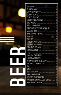 BEER list featured menu (2) Template | PosterMyWall