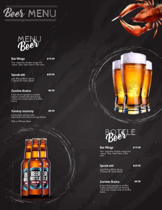 Beer Menu | PosterMyWall